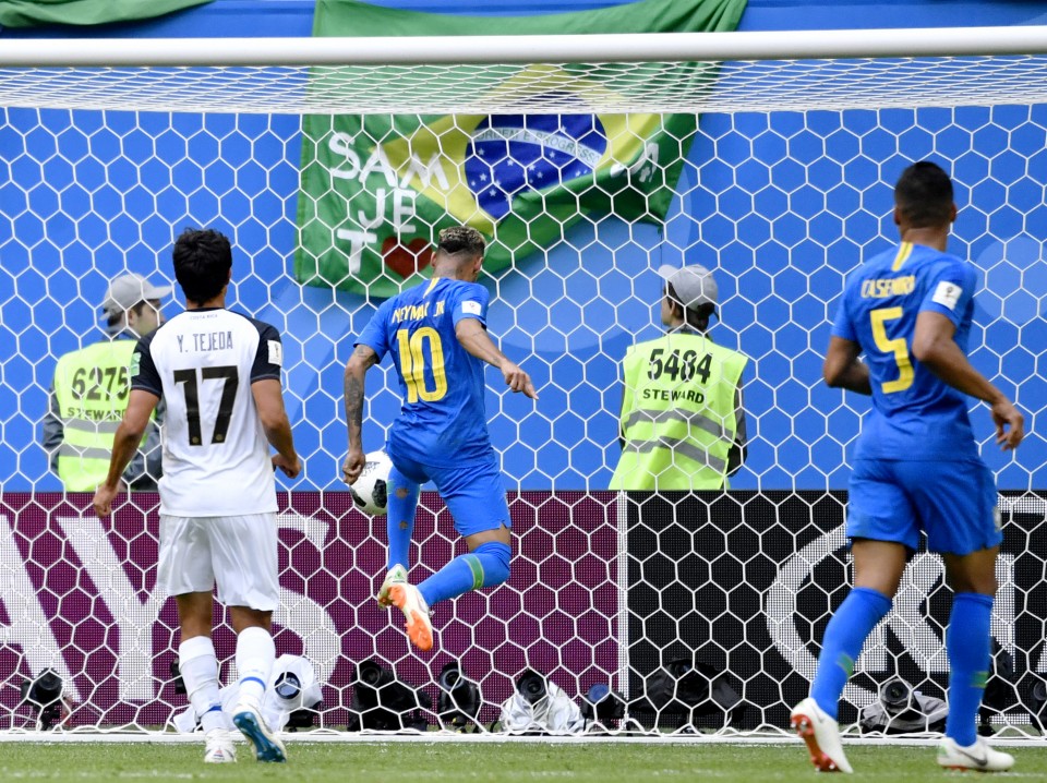 World Cup: Brazil score late to beat Costa Rica after Neymar controversy