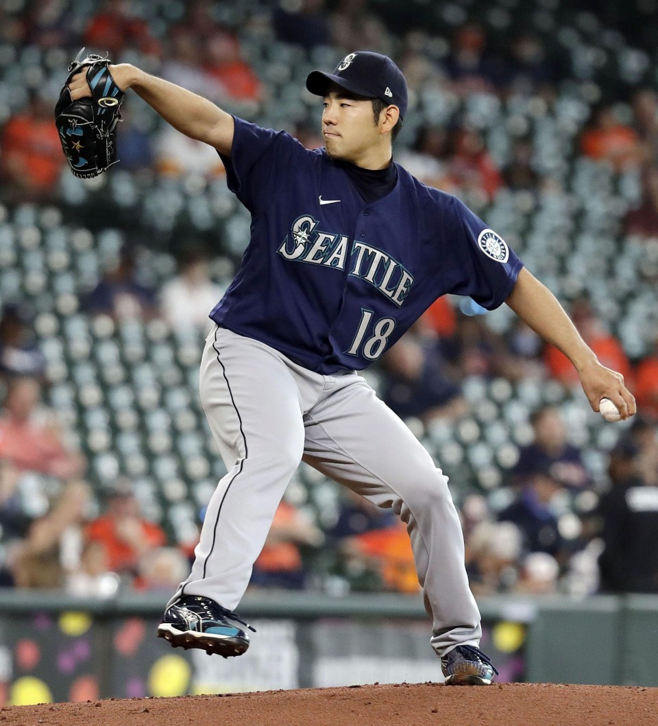 Baseball: Yusei Kikuchi allows 1 hit over 7 for 1st win of season
