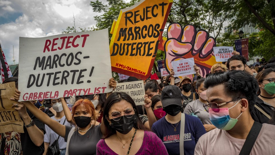 Protesters take to streets as Marcos Jr. wins Philippine presidency
