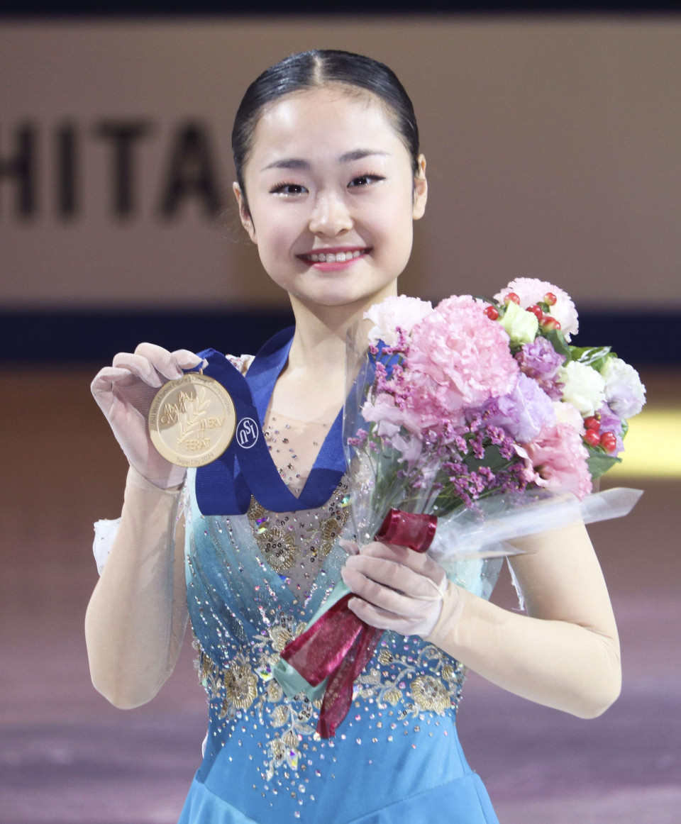 Figure skating: Mao Shimada wins back-to-back junior world titles