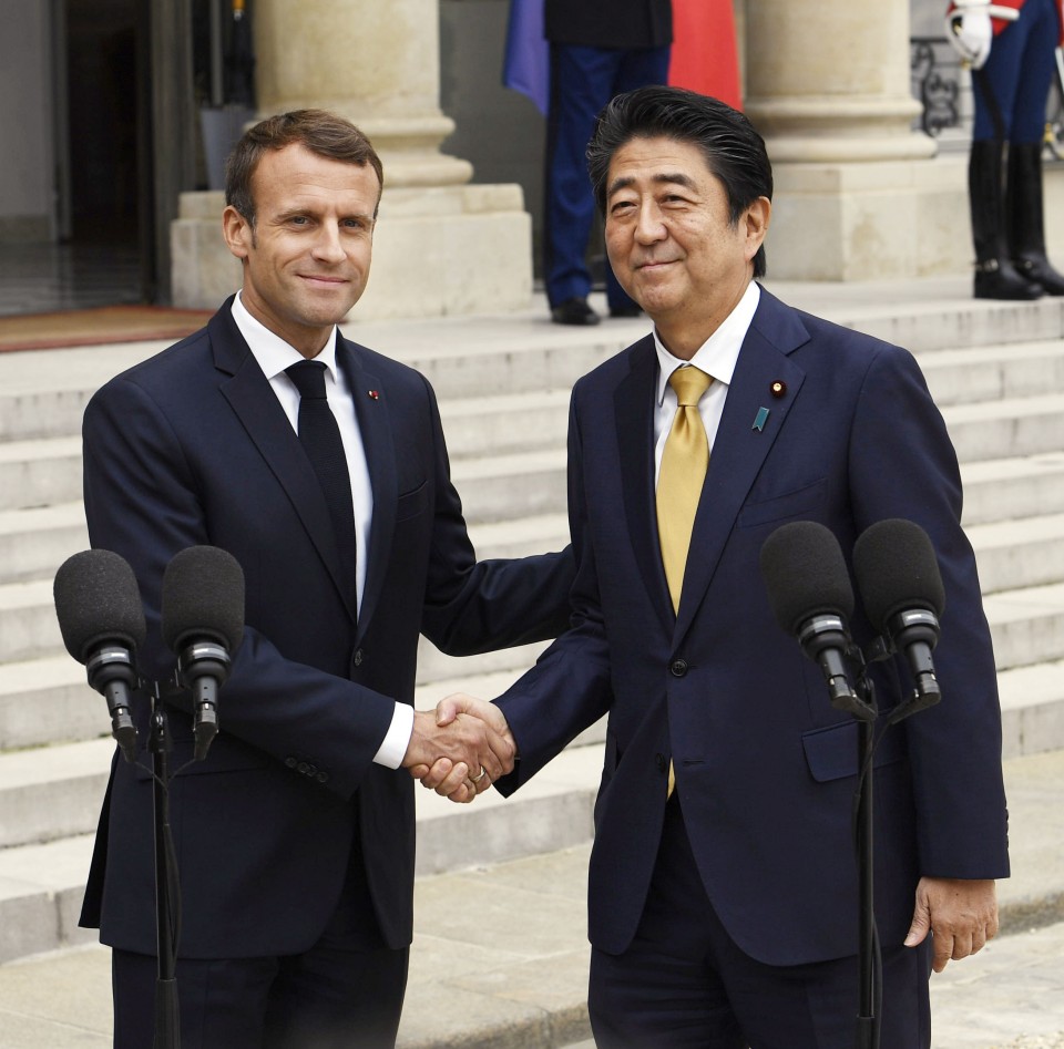 Japan, France agree to boost cooperation in Indo-Pacific