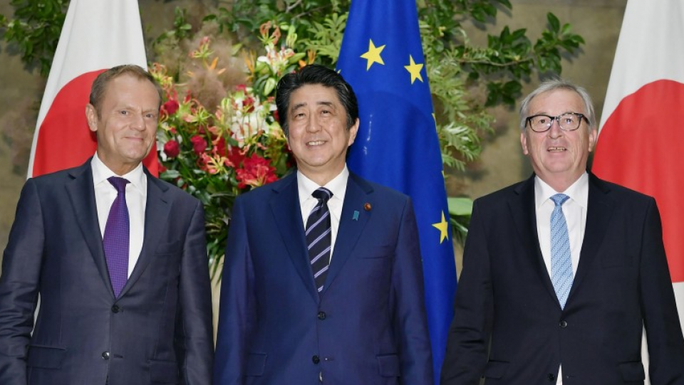 Japan, EU sign free trade pact amid protectionism trend