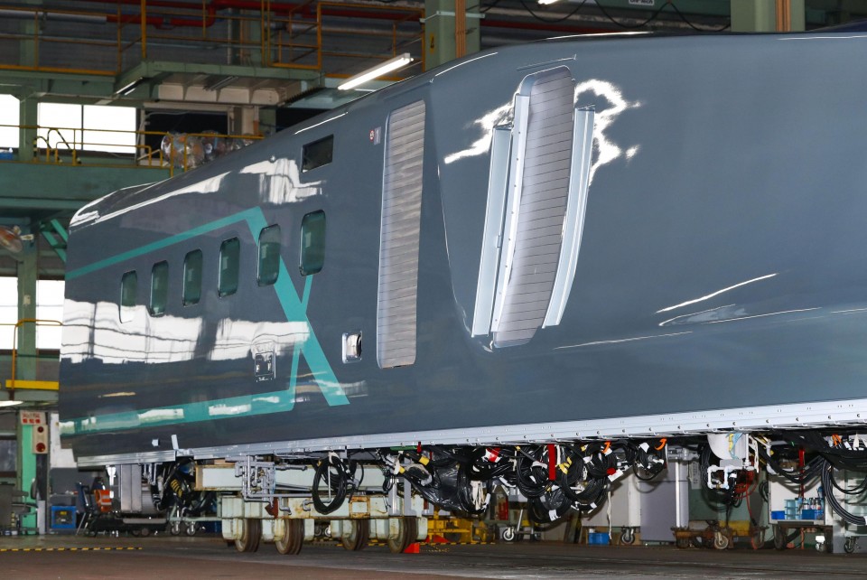 Japan's new shinkansen test car unveiled to media